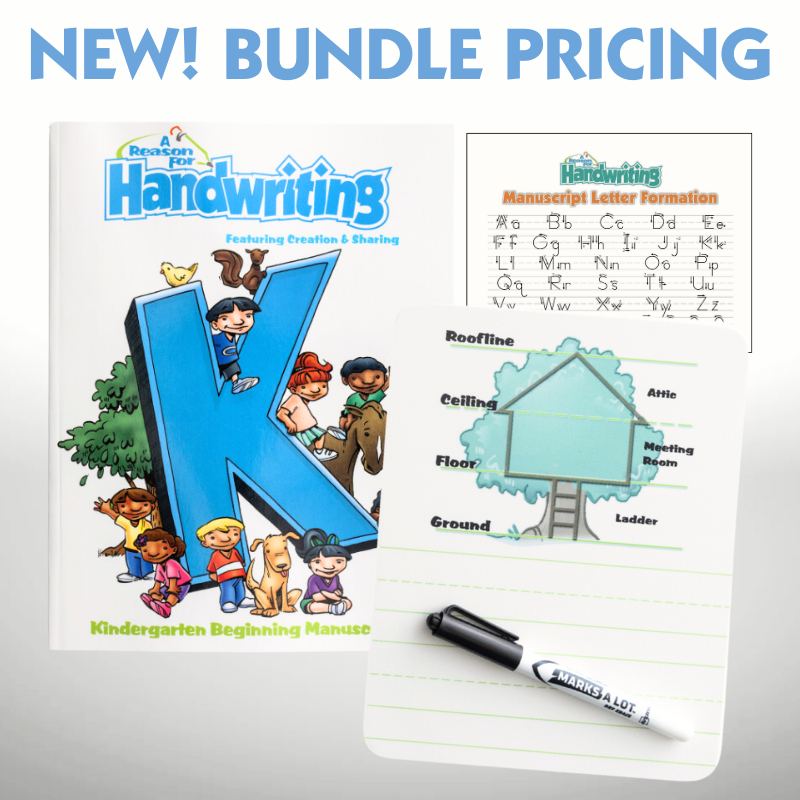 Kindergarten Beginning Manuscript Handwriting Bundle